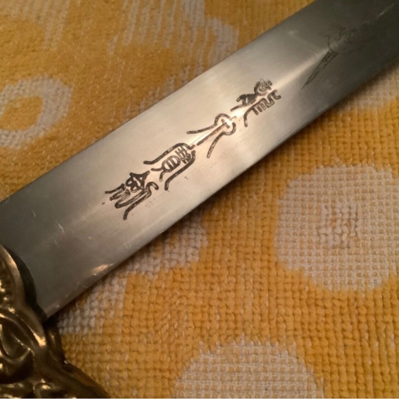unknown | Accents | Asian Samurai Sword Steel Blade Inscription Dragon ...